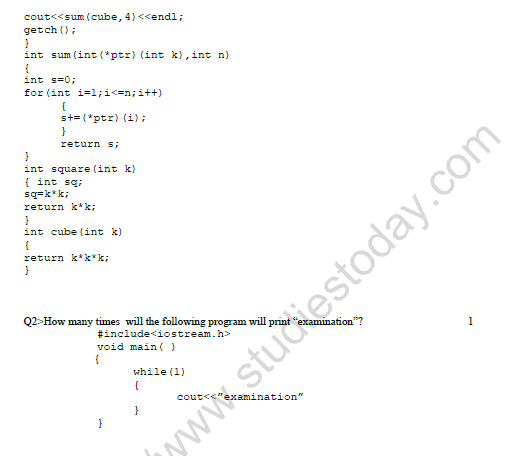 CBSE Class 12 Computer Science All Chapters Worksheet